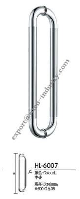 China Stainless steel door handle HL6007, dia38 X 600 for sale