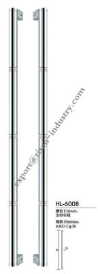 China Stainless steel door handle HL6008, dia38 X 800 for sale