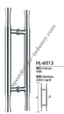China Stainless steel door handle HL6013, dia38 X 800 for sale
