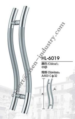 China Stainless steel door handle HL6019, dia32 X 600 for sale