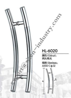 China Stainless steel door handle HL6020, dia32 X 600 for sale