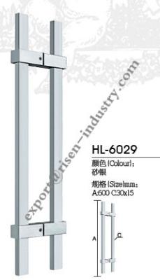 China Stainless steel door handle HL6029, dia30 X 15 X 600 for sale