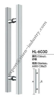 China Stainless steel door handle HL6030, dia38 X 25 X 800 for sale