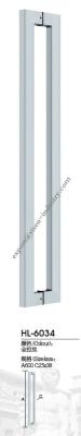 China Stainless steel door handle HL6034, dia38 X 25 X 600 for sale