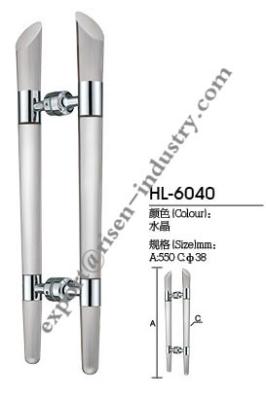 China Stainless steel door handle HL6040, dia38 X 550 for sale