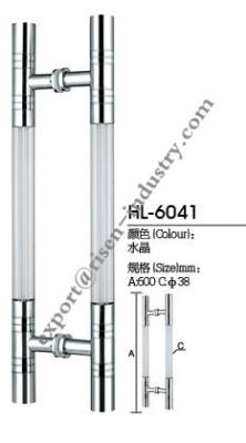 China Stainless steel door handle HL6041, dia38 X 600 for sale