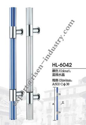 China Stainless steel door handle HL6042, dia38 X 600 for sale