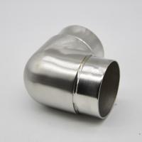 China Stainless steel tube connector 90 degree, material SS304, finishing satin or mirror, for tube 50.8mm for sale