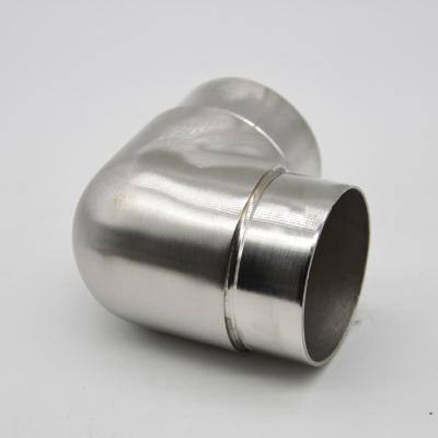 China Stainless steel tube connector 90 degree, material SS304, finishing satin or mirror, for tube 50.8mm for sale