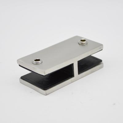 China Stainless steel Glass connector 180 degree RS2310 plus, 80X40mm, thickness 5mm, SS304 satin, mirror, black for sale