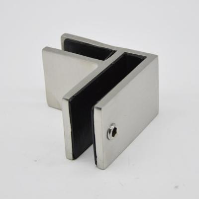 China Stainless steel Glass connector 90 degree RS2311 plus, 65X40mm, thickness 5mm, SS304 satin, mirror, black for sale