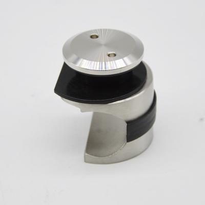 China Connector glass to tube for bathroom door sliding system , Satin or Mirror finishing, SS304 for sale
