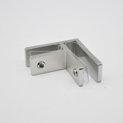 China Stainless steel Glass connector 90 degree RS2314 plus, 70X25mm, thickness 5mm, SS304 satin, mirror, black for sale