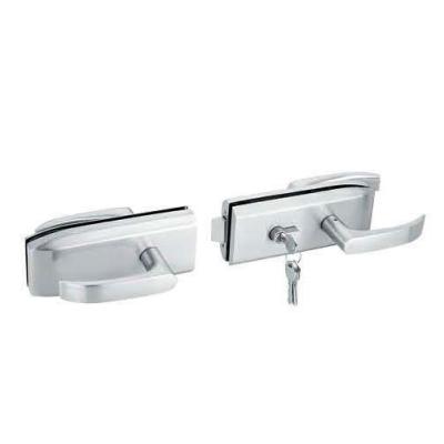 China Glass door locks LC-037, stainless steel 304 plate, finishing satin or mirror for sale