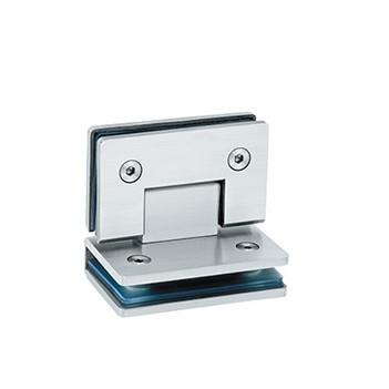 China Bathroom glass clamp RS1810, Square 90 degree, Single side, Stainless steel, Satin or Mirror for sale