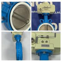 China Cast Iron Wafer Motorized Actuator Valve SS304 PTFE Seal 150LB With Manual Manipulation for sale
