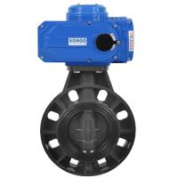 China UPVC Wafer Motorized Actuator Butterfly Valve 3 Inch 220VAC IP65 Ip68 10bar Waterproof for sale