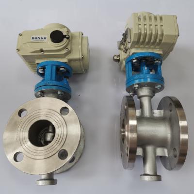 China Metal Hard Seal Electric Butterfly Valve DN50 Flange With 160Nm Motorized Actuator for sale