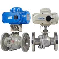 China SS304 Flange Motorized Ball Valve CF8 Stainless Steel 220VAC On Off Type for sale