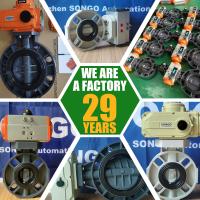 China Plastic Double Acting Pneumatic Butterfly Valve Wafer Type 10bar FRPP PPH CPVC PVDF UPVC for sale