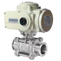 China Regulation Sanitary Ball Valve 304/316 Stainless Steel Food Grade 3 Pcs DN20 4-20mA for sale