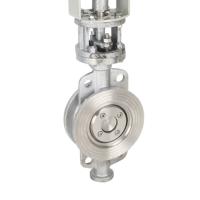 China SS304 Electric Actuator Butterfly Valve Metal Hard Seal Wafer Type 2 Inch 380V AC IP67 160Nm for sale