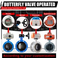 China Double Flange Motorized Actuator Valve 220VAC On Off Type Ductile Iron for sale