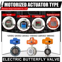China Motorized Double Flange Butterfly Valve SS316 Body EPDM SEAL DN100 4 Inch With Handle for sale