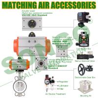 China PTFE Sg Lug Type Pneumatic Actuator Butterfly Valve SS304 Double Acting With 24VDC Solenoid Valve for sale