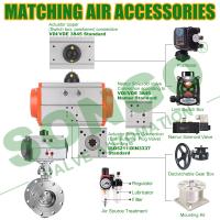 China Triple Eccentric Pneumatic Actuator Valve 5 Inch Single Action SS304 Flange Type Metal Hard Seal for sale