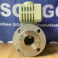 China 3 Piece Flange Motorized Actuator Valve SS316 2 Way On Off Electric Ball Valve for sale
