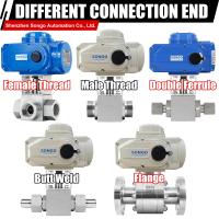 China SS316 Motorized Electric Actuator Ball Valve 40Mpa DN32 110V AC Forged 5000 PSI 3 Way for sale