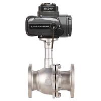 China Cast 316 Steel Cryogenic Ball Valve Electric 2 Piece Flange Type 220VAC On / Off 16bar for sale