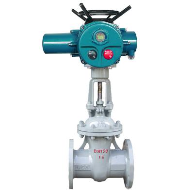 China SONGO Flange Motorized Gate Valve Stainless Steel 304 316 Multi Turn Electric Actuated Water Flow Control Valve for sale