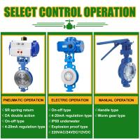 China Casting Steel Pneumatic Actuator Valve Metal Hard Sealing Lugged Wafer Type Double Acting for sale