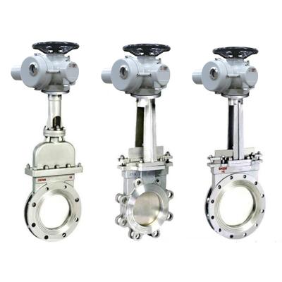 China SS304 Motorized Knife Gate Valve 4-20mA Intelligent Modulating Multi Turn for sale