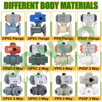 China PVC Socket Pneumatic Actuator Valve Corrosion Resistant True Double Union 2Way UPVC for sale