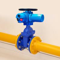 China SONGO Cast Iron Flange Motorized Gate Valve On/off 380V Electric Actuator Multi-turn Non-rising Stem Resilient EPDM Water Gate Valve for sale