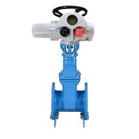 China SONGO Cast Iron Flange Motorized Gate Valve On/off 380V Electric Actuator Multi-turn Non-rising Stem Resilient EPDM Water Gate Valve for sale