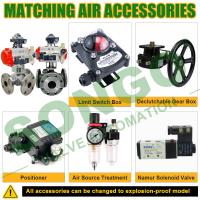 China 3way 150LB Flange Pneumatic Actuator Valve L T Port Stainless Steel 304 Spring Return Double Action for sale