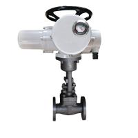China Double Flanged DN125 Multi-Turn Intelligent Electric Actuator Forged Steel Motorized Electric Steam Globe Valve for sale