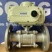 China Double Acting Pneumatic Actuator Valve Stainless Steel 304 2Way with 3 Piece Flange for sale
