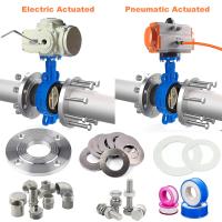 China Cast Iron Wafer Motorized Butterfly Valve 220VAC On Off Type Electric Actuator Flow Control Valve for sale
