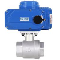 China SS304 Female Thread Electric Actuated Ball Valve AC220V Motorized On Off Type 2inch DN50 2 Piece for sale