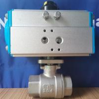 China 2 Piece Threaded Pneumatic Actuator Valve 2Way Female Thread Shut off Ball Valve for sale