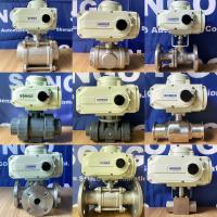 China 3way Flange Motorized Ball Valve T/L Port DC24V On Off 4-20mA RS485 Regulation Valve for sale