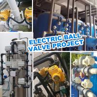 China 3way Flange Motorized Ball Valve T/L Port DC24V On Off 4-20mA RS485 Regulation Valve for sale