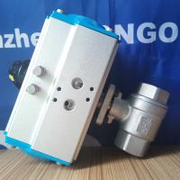 China 2 Piece Threaded Pneumatic Actuator Valve 2Way Female Thread Shut off Ball Valve for sale