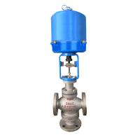 China SONGO 3Way Flange Electric Control Valve AC220V  Electric 3 Way Modulating Valve For Steam for sale
