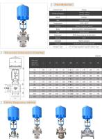 China SONGO 3Way Flange Electric Control Valve AC220V  Electric 3 Way Modulating Valve For Steam for sale